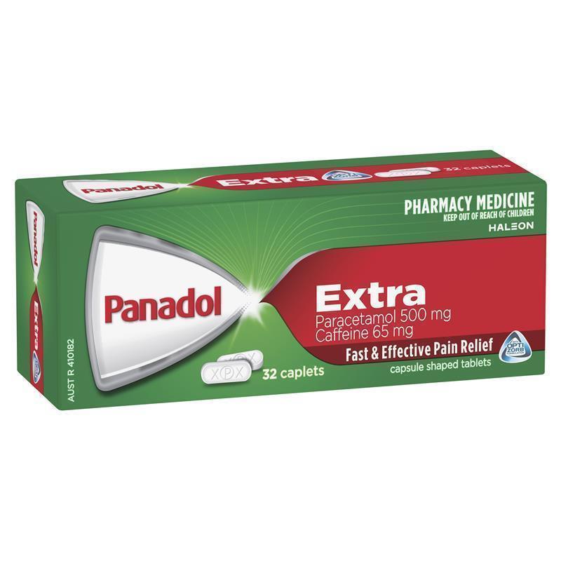 Buy Panadol Extra Paracetamol Pain Relief 32 Caplets online at Chemist ...