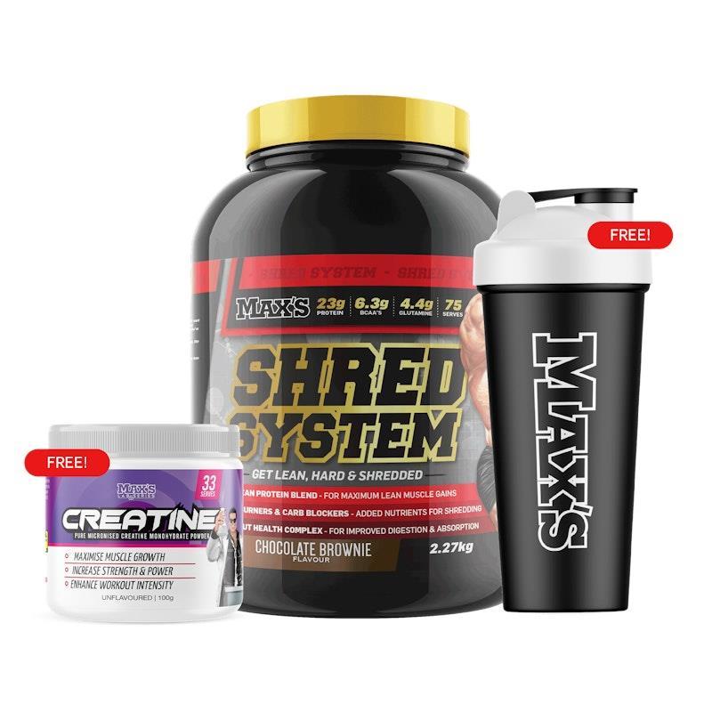 Buy MAX'S Shred System 2.27kg - Chocolate Brownie Bundle online at ...