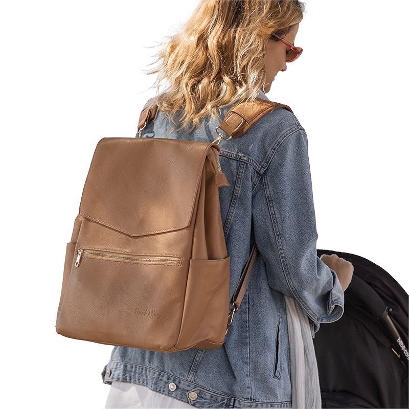Buy Hannah & Henry Classic Nappy Bag Backpack Tan online at Chemist ...