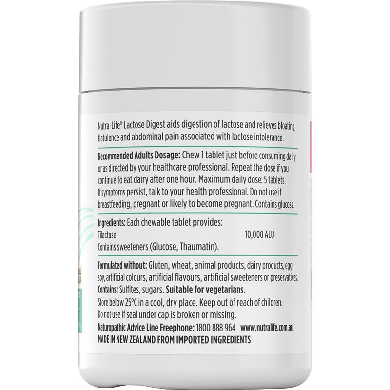 Buy Nutra-Life Lactose Digest 60 Chewable Tablets online at Chemist ...