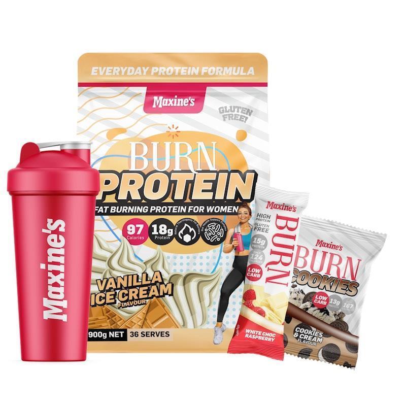 Buy Maxine's Burn Protein Value 900g - Vanilla Ice Cream Bundle online ...