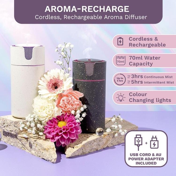 Buy Lively Living Aroma-Recharge Cordless Diffuser + Oil Charcoal ...