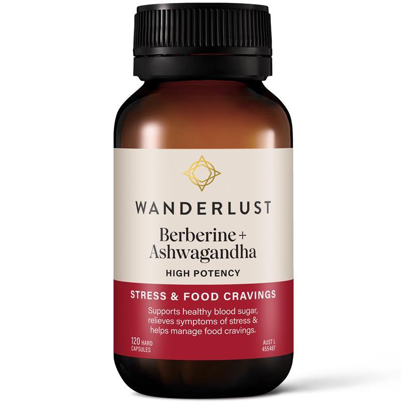 Buy Wanderlust Berberine + Ashwagandha 120 Capsules online at Chemist ...