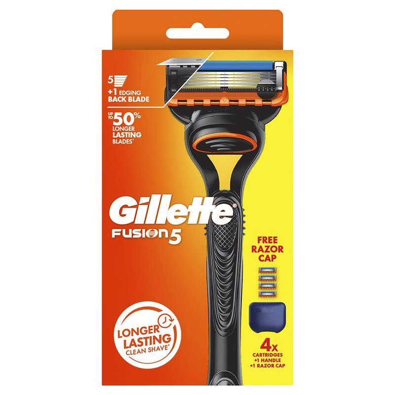 Buy Gillette Fusion Manual Razor + 4 Blade Refills Starter Kit online ...