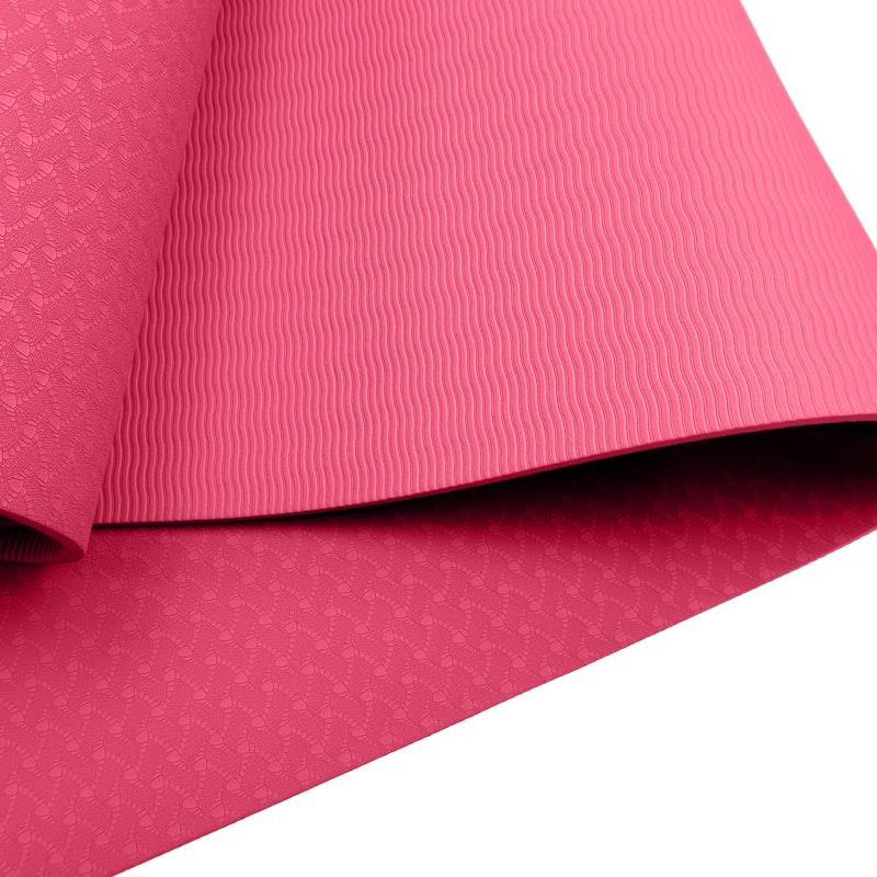 Buy Powertrain TPE Yoga Pilates Exercise Mat 6mm Rose Pink online at ...