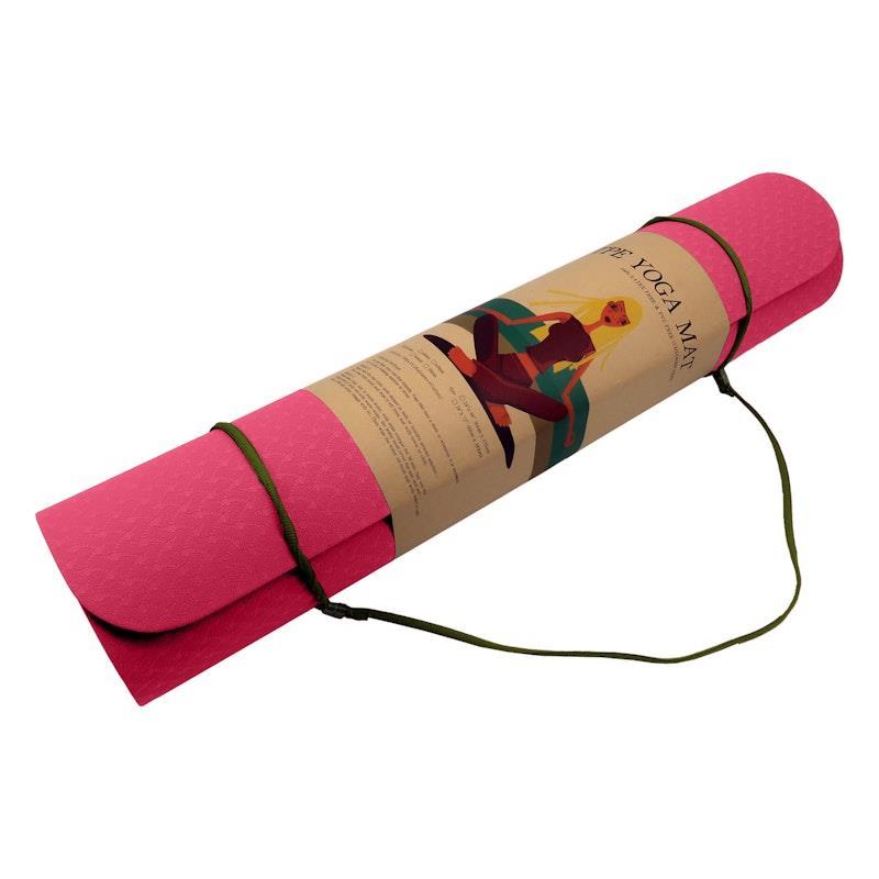 Buy Powertrain TPE Yoga Pilates Exercise Mat 6mm Rose Pink online at ...