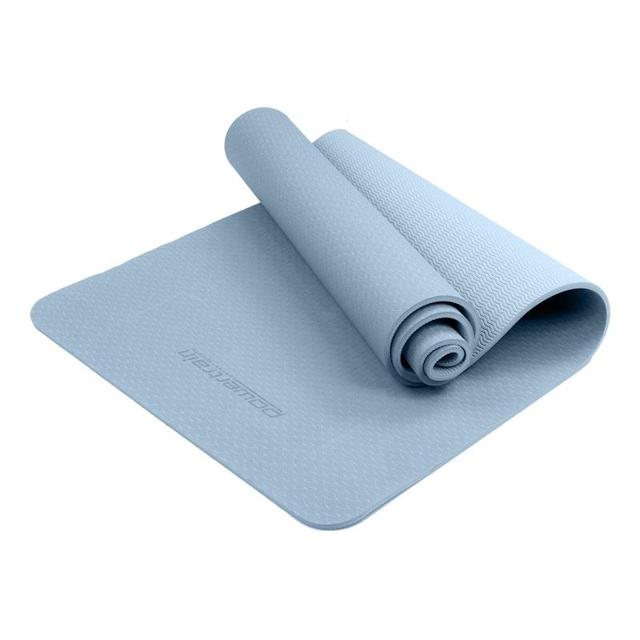 Buy Powertrain TPE Yoga Pilates Exercise Mat 6mm Sky Blue online at ...