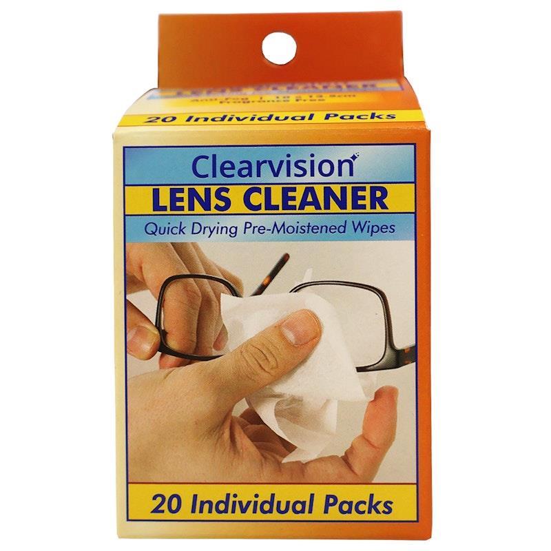 Buy Clearvision Lens Cleaner Wipes 10 x 13.5cm 20 Pieces/Box online at ...
