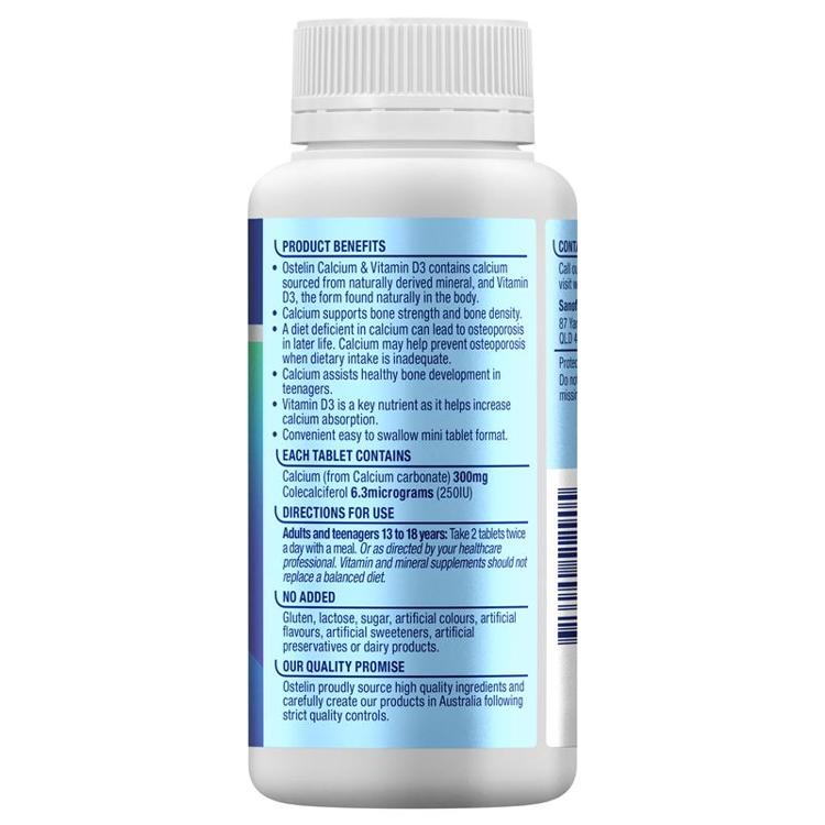 Buy Ostelin Calcium & Vit D 250 Mini Tablets online at Chemist Warehouse