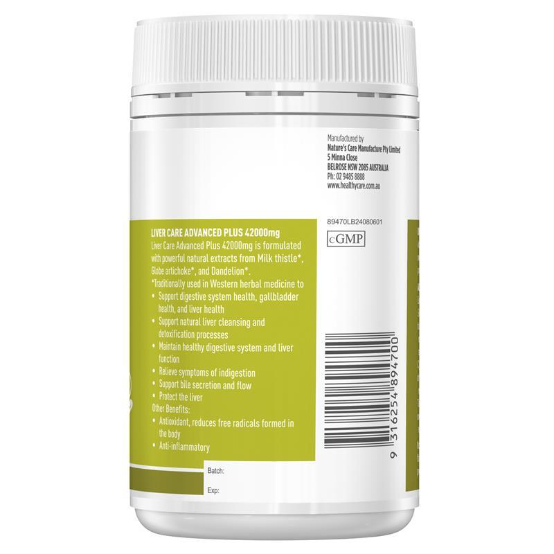 Buy Healthy Care Liver Care Advanced Plus 42000mg 100 Capsules online ...