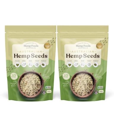 Buy Hemp Foods Australia Australian Grown Hulled Hemp Seeds 200g Twin ...