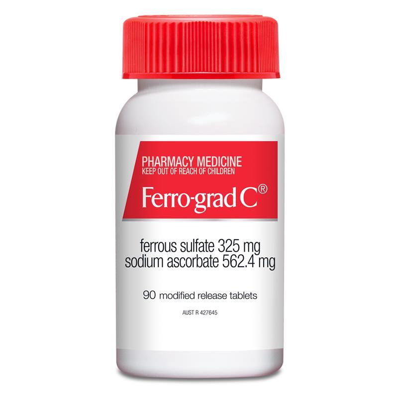 Buy FERRO-GRAD Iron & Vitamin C 90 Tablets online at Chemist Warehouse