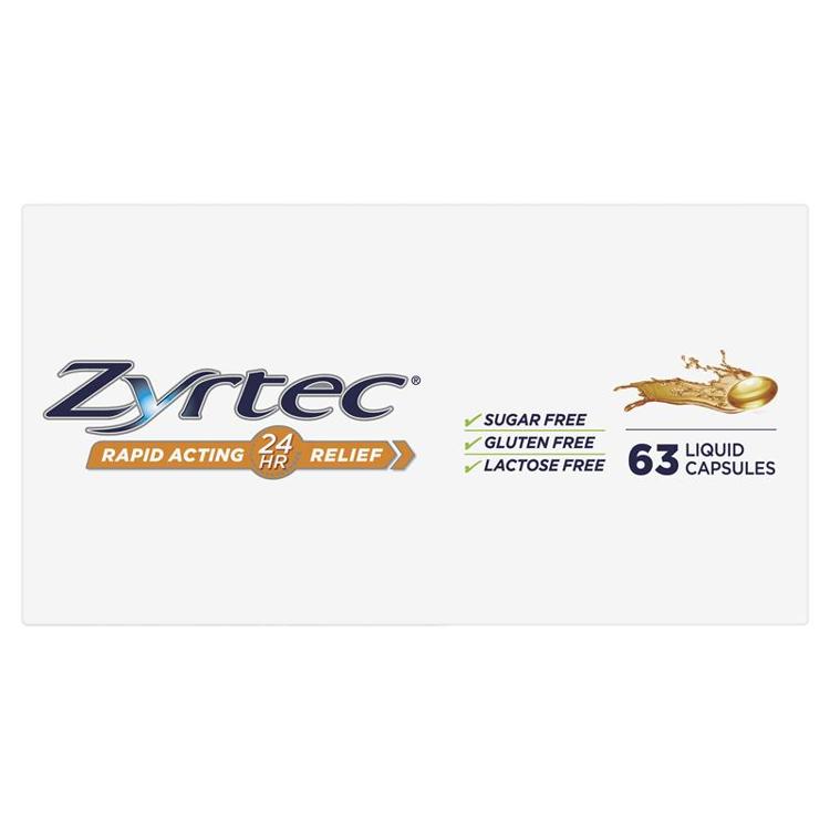Buy Zyrtec Liquid Capsules 63 Exclusive Size online at Chemist Warehouse