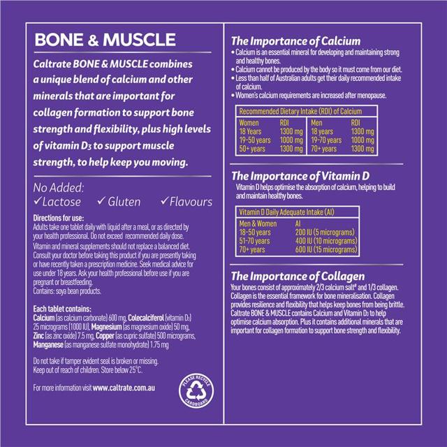 Buy Caltrate Bone and Muscle Health 200 Tablets Exclusive Size online ...