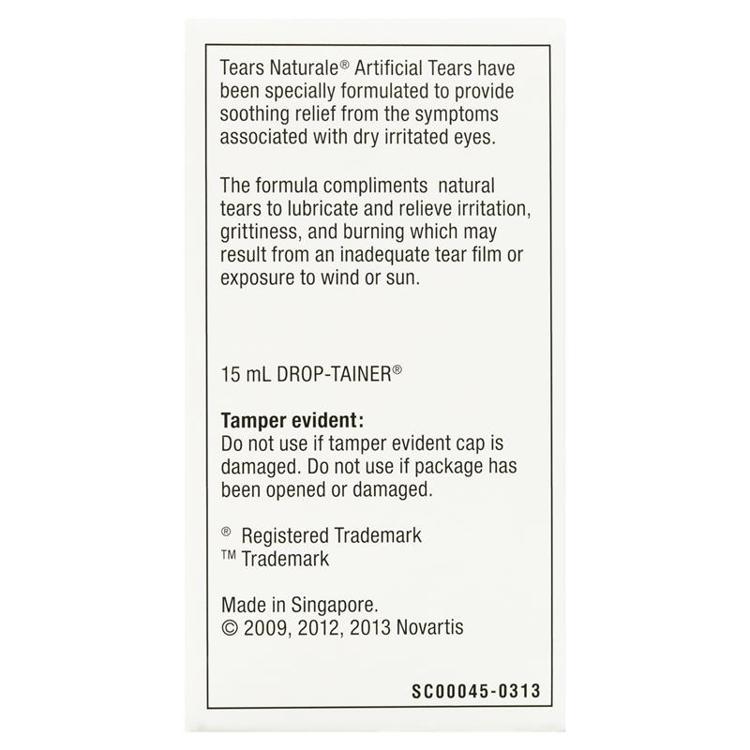 Buy Tears Naturale Artificial Tears Eye Drops 15mL online at Chemist ...