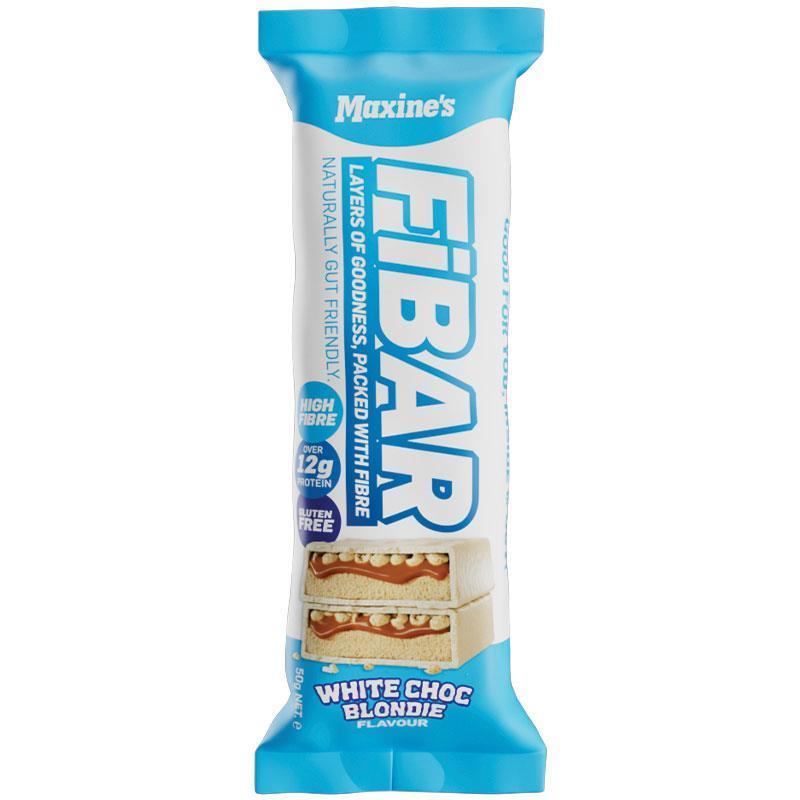 Buy Maxines FiBAR High Fibre Protein Bar White Choc Blondie 50g online ...