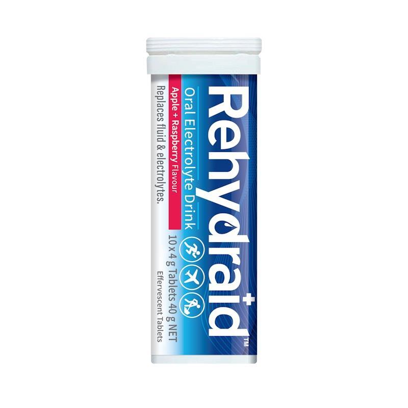 Buy Rehydraid Electrolyte Effervescent Tablets Apple Raspberry 10x6 ...