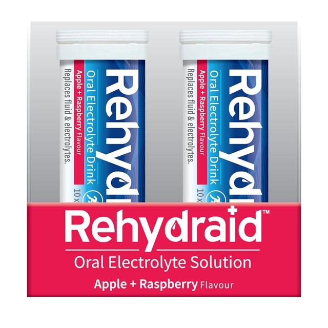 Buy Rehydraid Electrolyte Effervescent Tablets Apple Raspberry 10x6 ...
