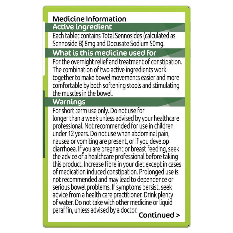 Buy Senokot Dual Action 90 Tablets online at Chemist Warehouse
