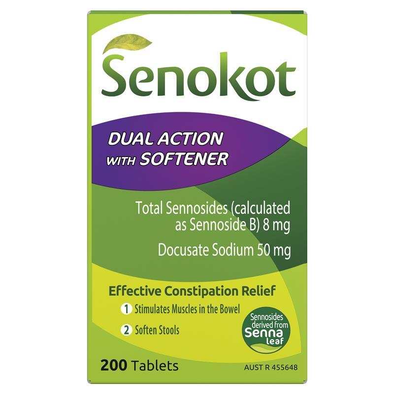 Buy Senokot Dual Action 200 Tablets online at Chemist Warehouse