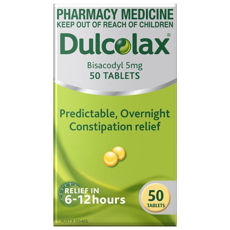 Buy Dulcolax Laxatives 5mg 50 Tablets online at Chemist Warehouse