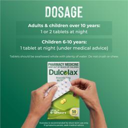 Buy Dulcolax Laxatives 5mg 50 Tablets online at Chemist Warehouse