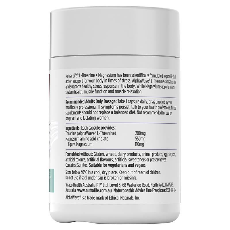 Buy Nutra-Life L-Theanine + Magnesium 60 Capsules online at Chemist ...