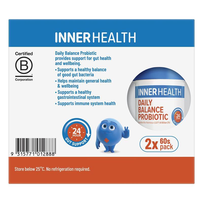 Buy Inner Health Daily Balance Probiotic 120 Capsules online at Chemist ...