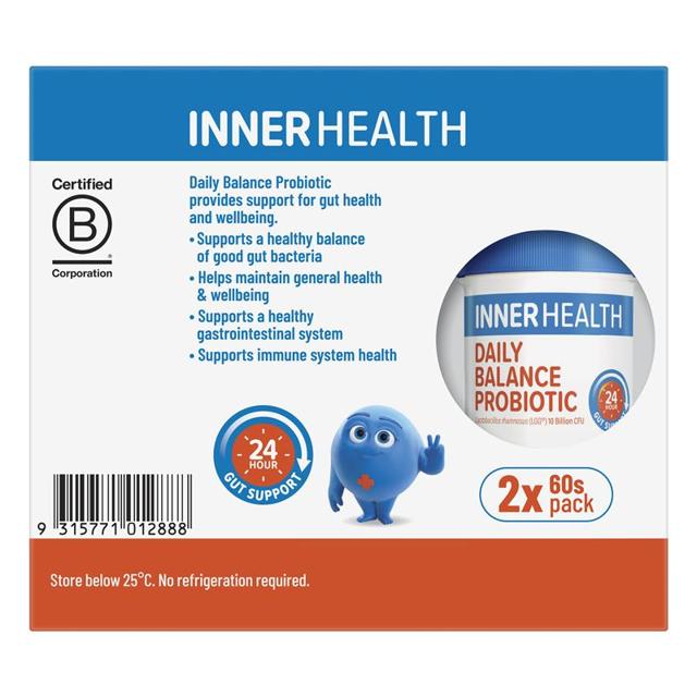 Buy Inner Health Daily Balance Probiotic 120 Capsules online at Chemist ...