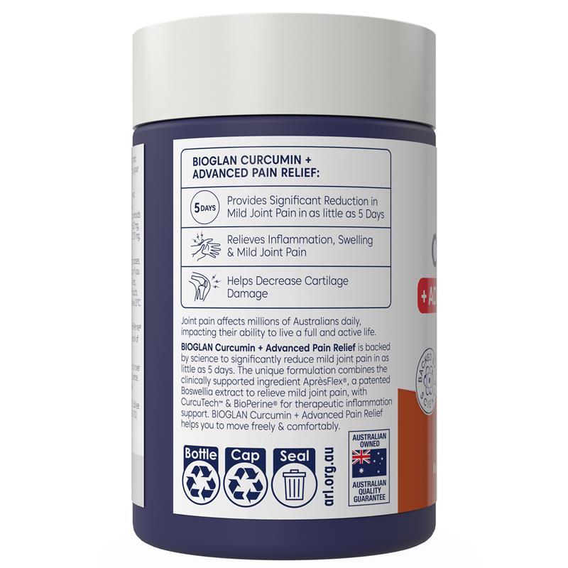 Buy Bioglan Curcumin Advanced Pain Relief 50 Tablets online at Chemist ...