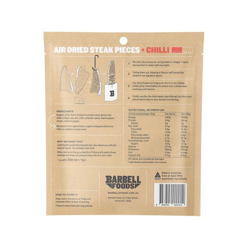 Buy Barbell Foods Biltong Chilli 70g 12 Pack online at Chemist Warehouse