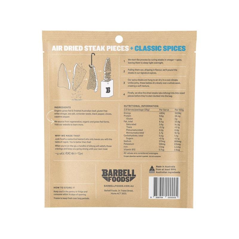 Buy Barbell Foods Biltong Classic 70g 12 Pack online at Chemist Warehouse