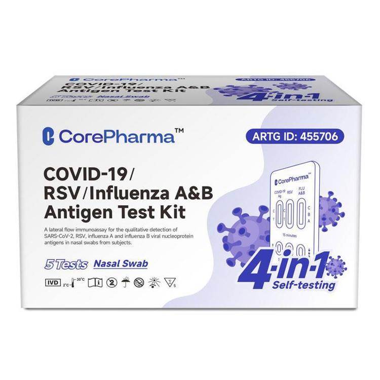 Buy Corepharma Covid-19/RSV/Influenza A&B Antigen Test Kit 5 Tests ...