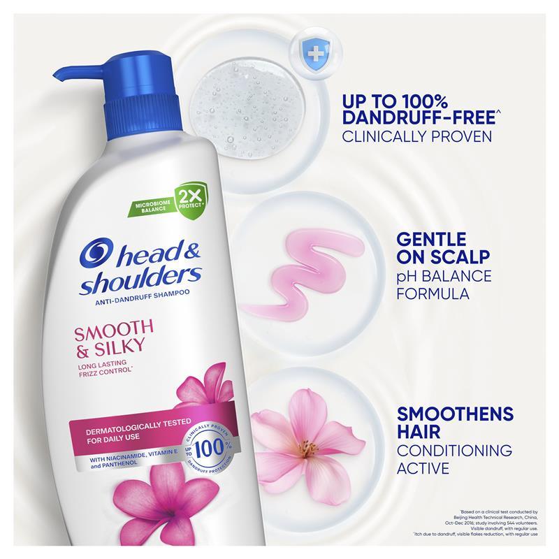 Buy Head & Shoulders Smooth & Silky Shampoo 850ml online at Chemist ...