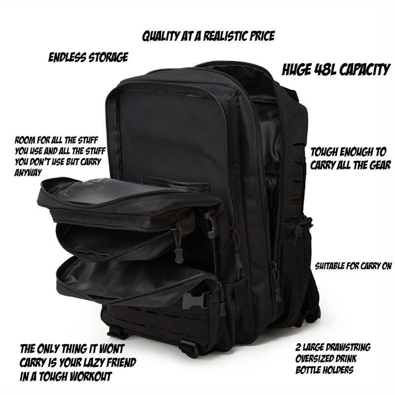 Buy Buff Roo 48L Military Style Backpack Black online at Chemist Warehouse