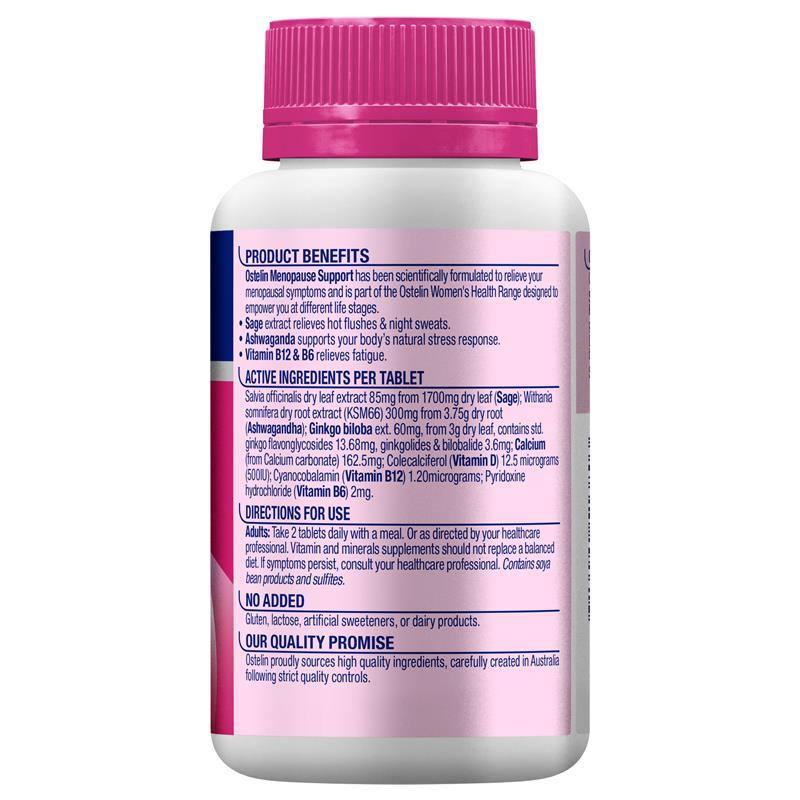 Buy Ostelin Menopause Support 120 Tablets Exclusive Size online at ...