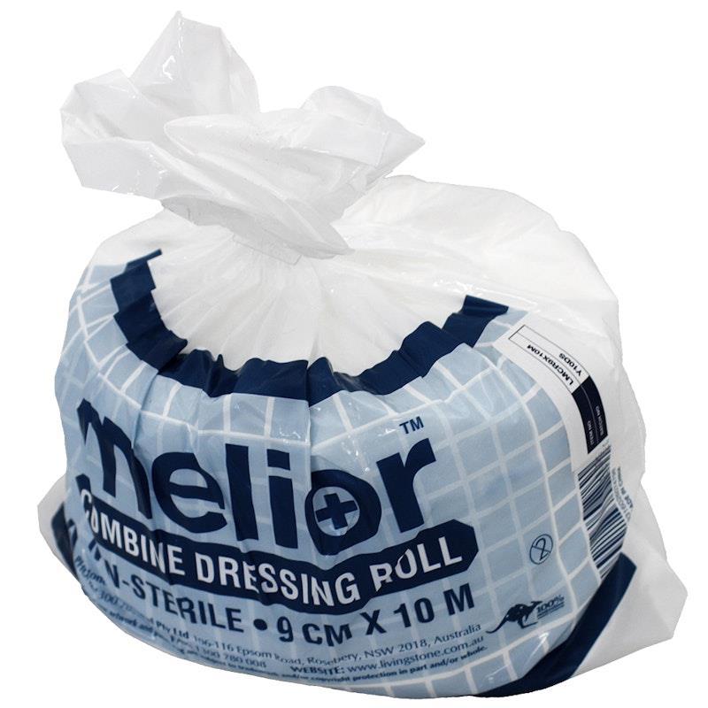 Buy Melior Combine Dressing Roll Non-Sterile 9cm x 10m 1Piece online at ...