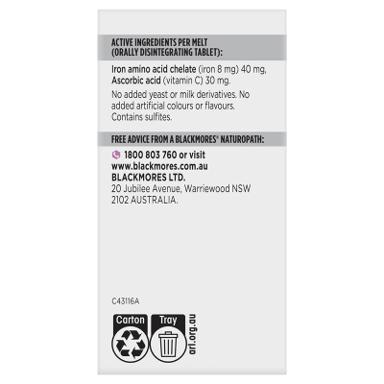 Buy Blackmores Iron Rapi-Melt 90 Tablets online at Chemist Warehouse