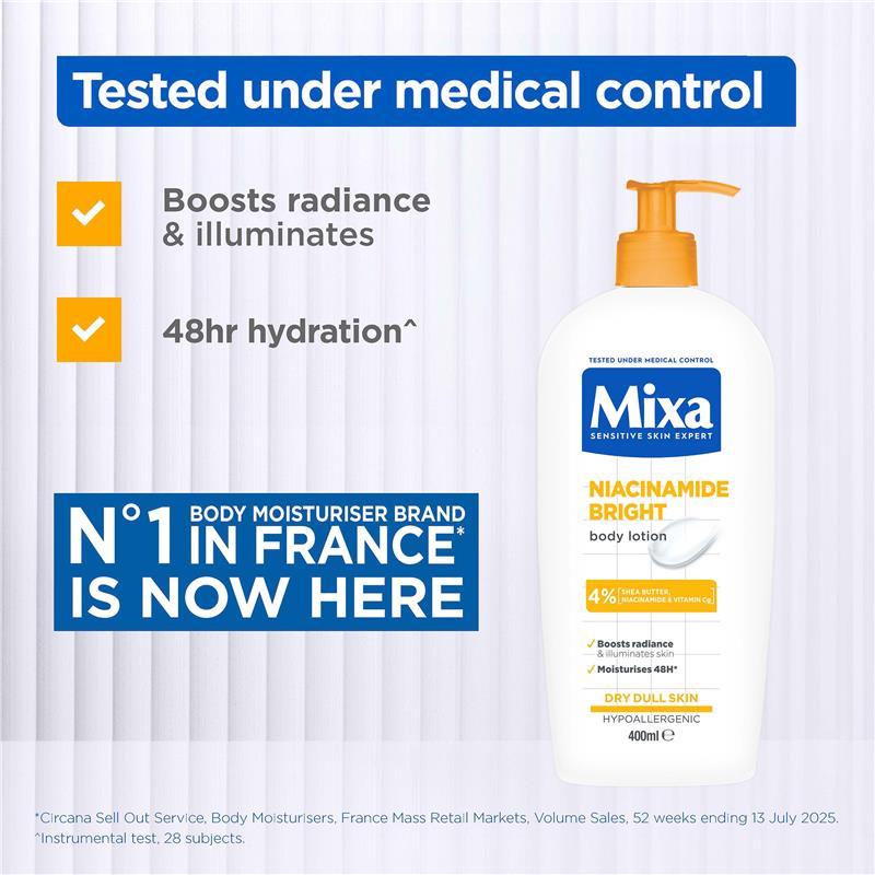 Buy Mixa Niacinamide Bright Body Lotion 250ml online at Chemist Warehouse