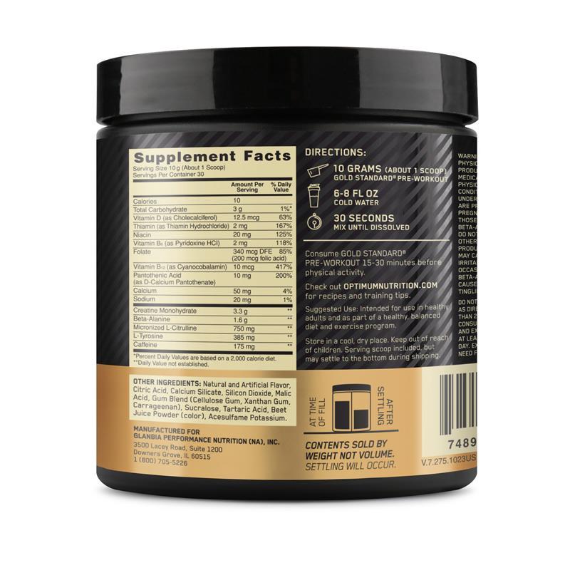 Buy Optimum Nutrition Gold Standard Pre-Workout Watermelon 300g online ...