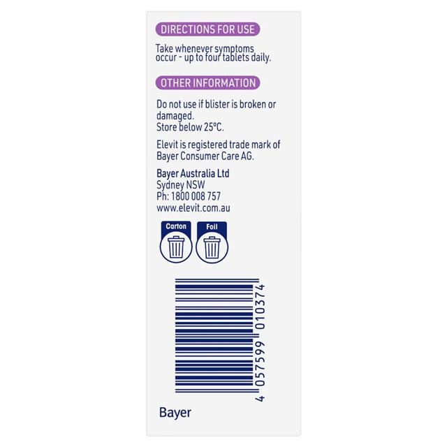 Buy Elevit Morning Sickness Relief Pregnancy 60 Tablets online at ...