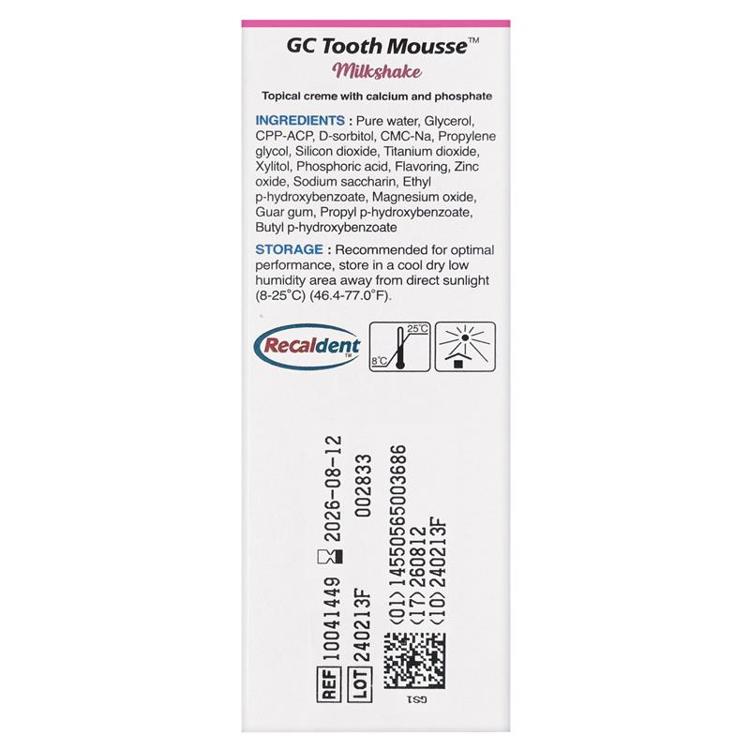 Buy GC Tooth Mousse Milkshake 40g online at Chemist Warehouse