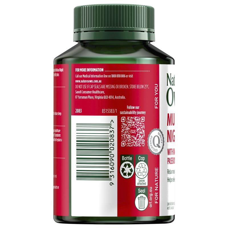 Buy Nature's Own Muscle Relax Night 120 Tablets online at Chemist Warehouse