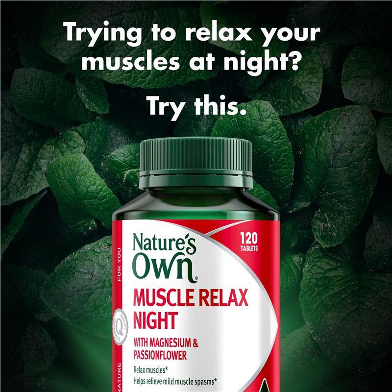 Buy Nature's Own Muscle Relax Night 120 Tablets online at Chemist Warehouse