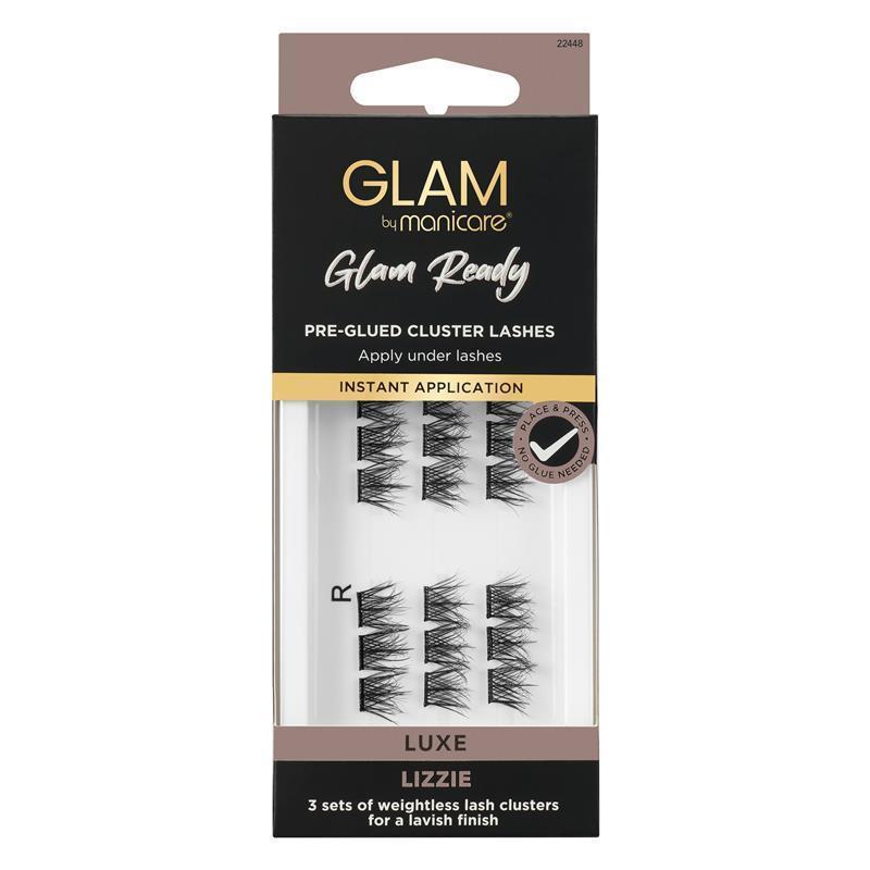 Buy Glam By Manicare Glam Ready Pre-Glued Lizzie Cluster Lashes Luxer ...