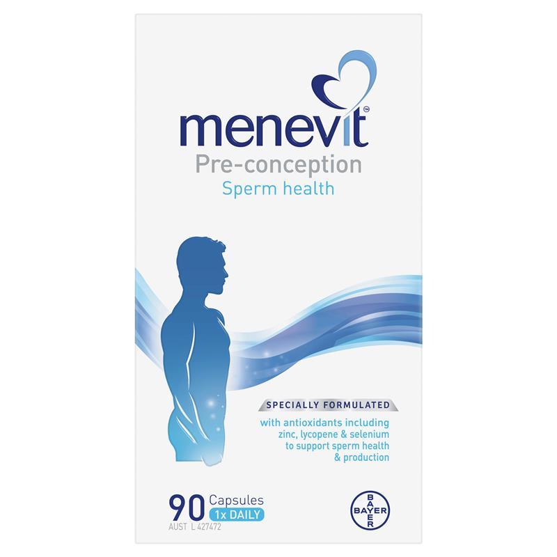 Buy Menevit Pre-Conception Sperm Health 90 Capsules online at Chemist ...