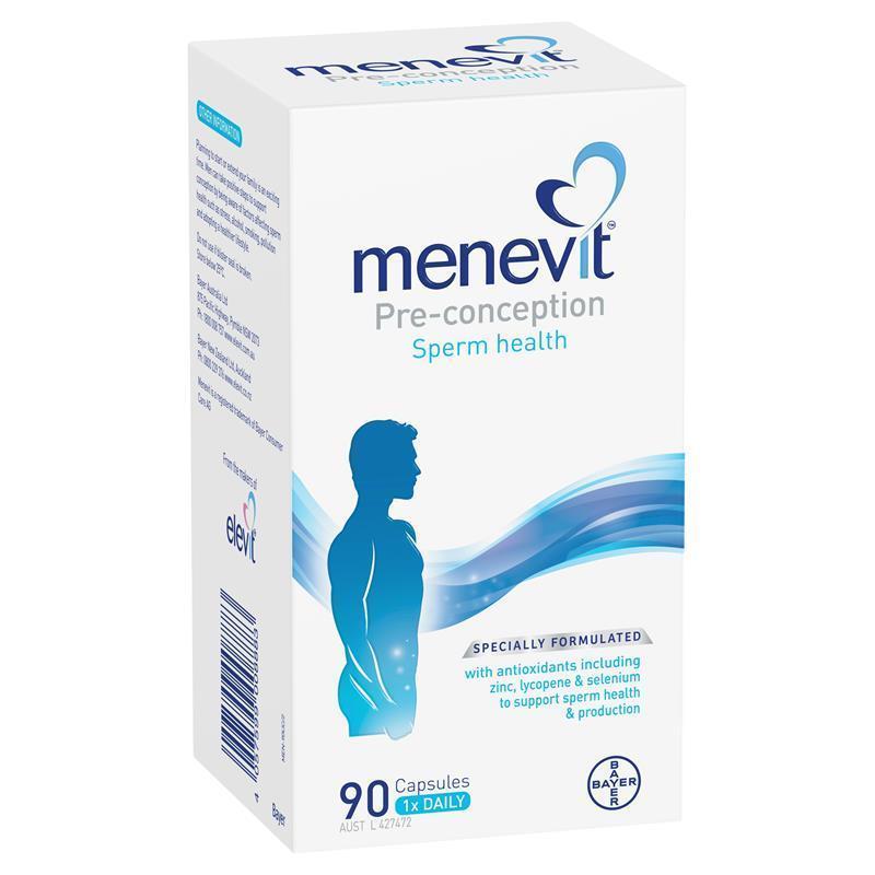 Buy Menevit Pre-Conception Sperm Health 90 Capsules online at Chemist ...
