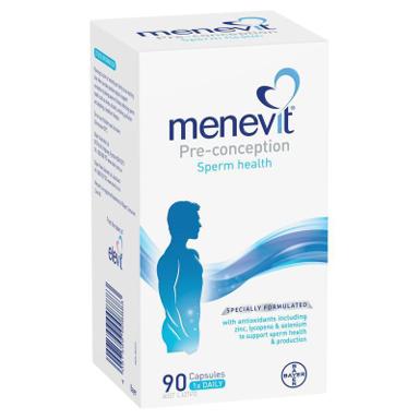 Buy Menevit Pre-Conception Sperm Health 90 Capsules online at Chemist ...