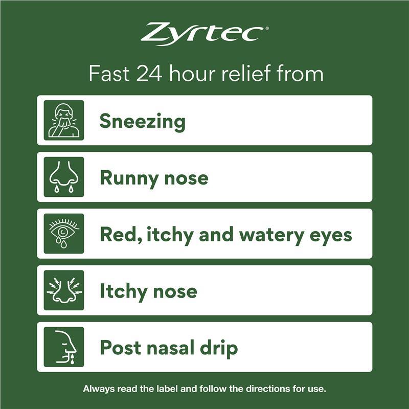 Buy Zyrtec Liquid Capsules 10 online at Chemist Warehouse