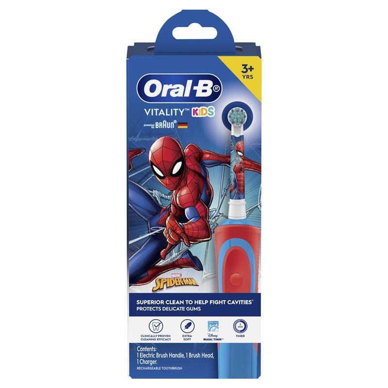 Buy Oral B Power Toothbrush Kids Vitality Spiderman online at Chemist ...